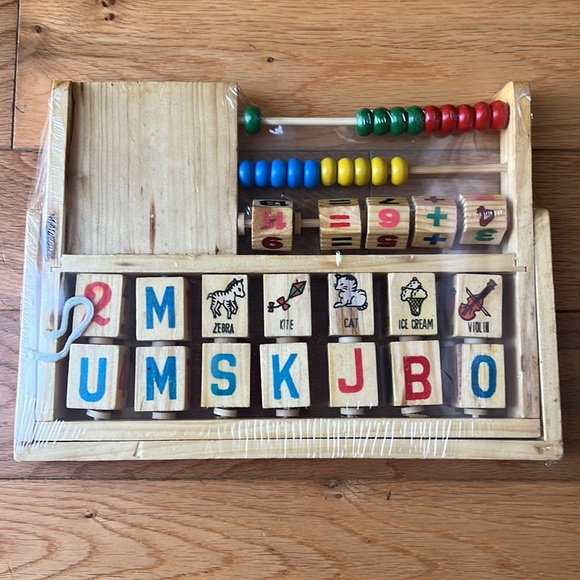 Toys | Wooden Abacus Learning Stand Kids Counting Cognition Board ...